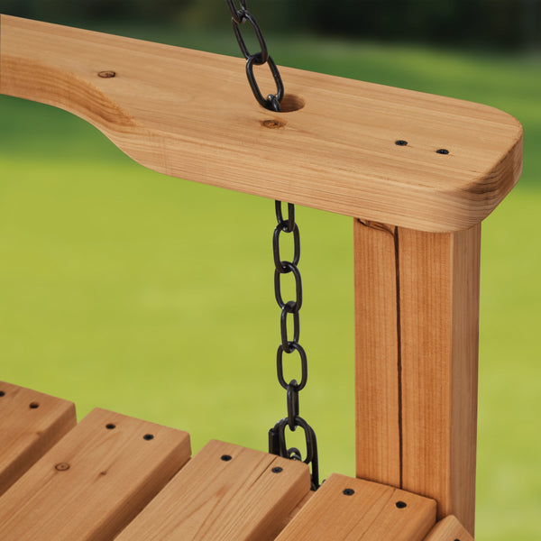 Cedar Farmhouse Porch Swing (Light Brown) by Backyard Discovery – The ...