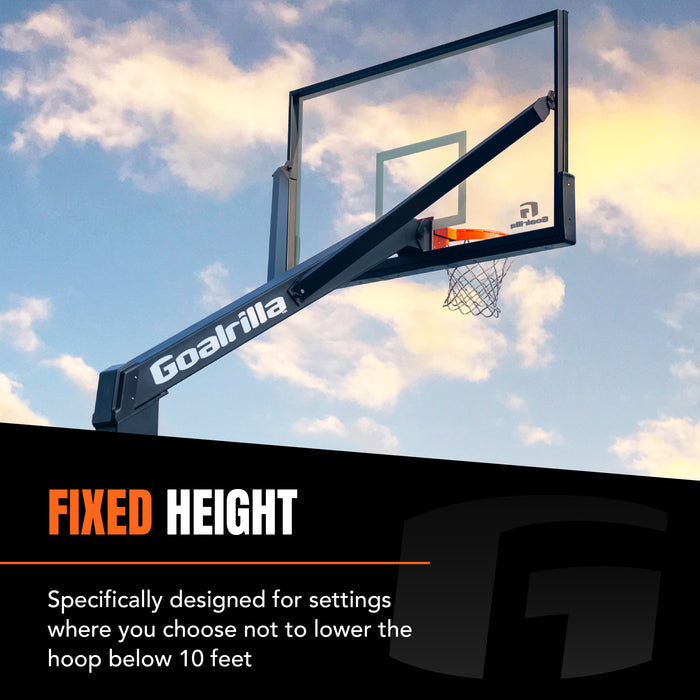 Goalrilla 72" Fixed Height with Glass Backboard – The Backyard Guys