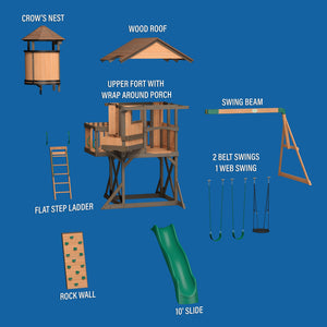 Eagles Nest Elite Swing Set - Backyard Discovery – The Backyard Guys